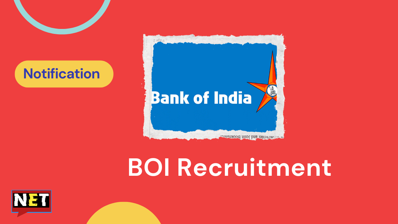 BOI Apprentice Recruitment 2025 - Bank Of India 400 Vacancy - NEToday.in